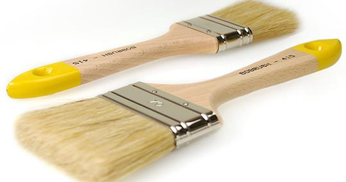 Platte kwast, Hobby 50 mm ( 2 ") Kunststof handvat | Hilfra