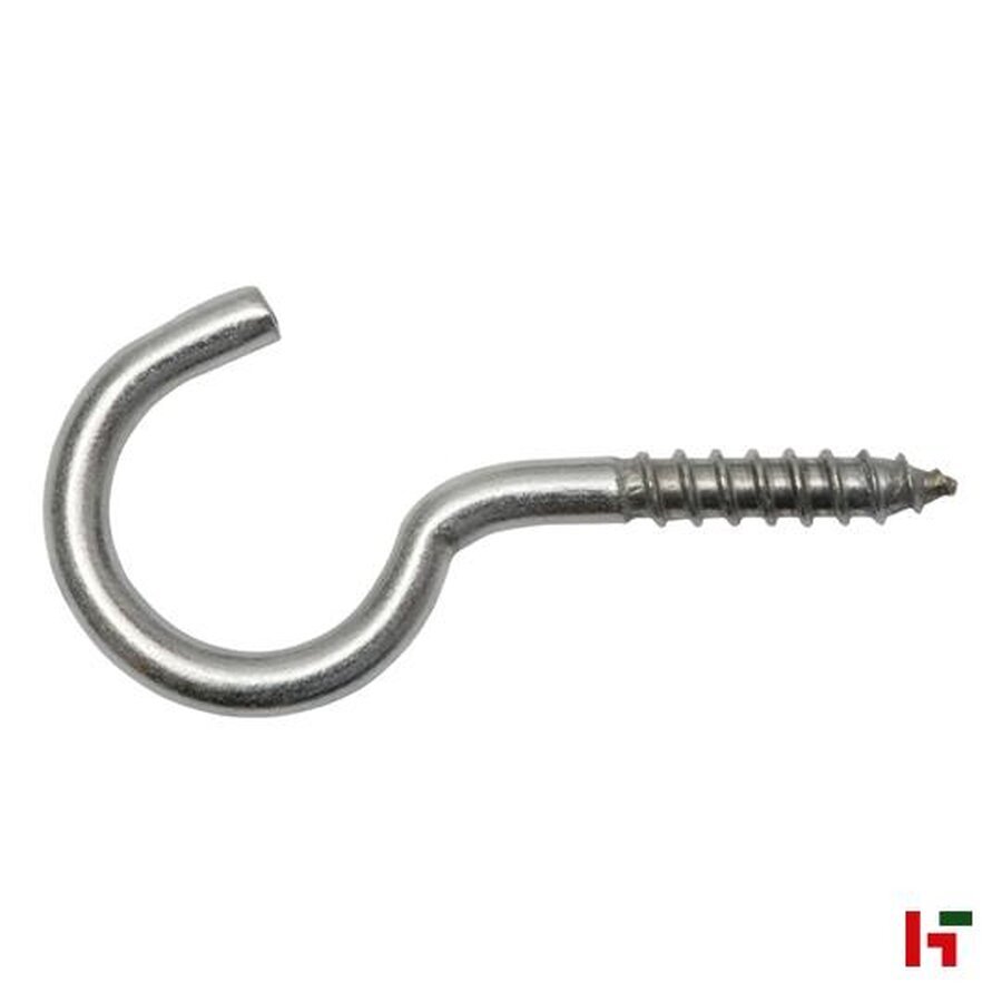 Schroefhaak, Gebogen 3,3 x 60 / 18 mm Small Box Inox | Hilfra