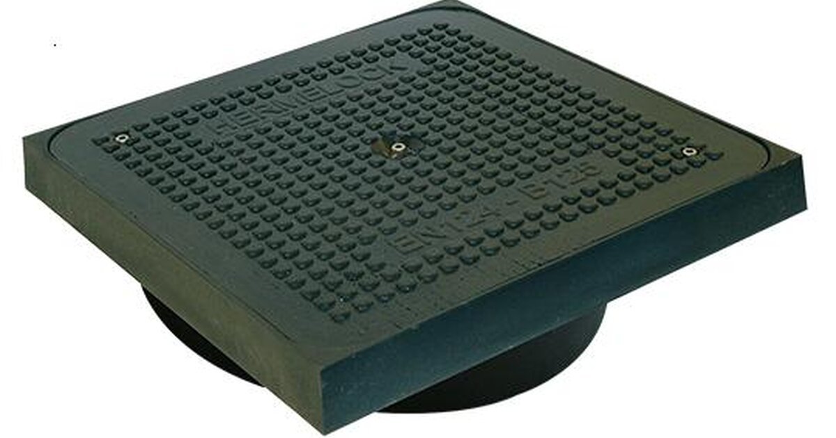 Putdeksel, Hermelock SBR - Kunststof 50x50cm - over buis Ø400mm | Hilfra