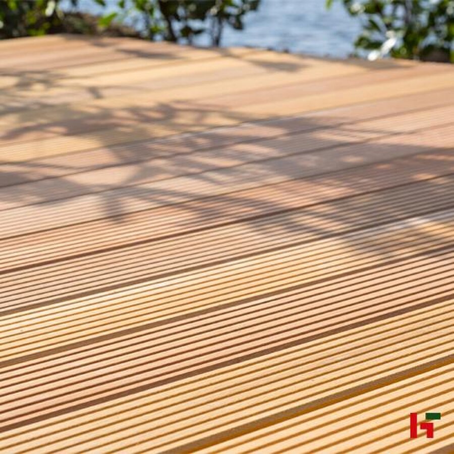 Terrasplank Bangkirai Hardhout, Gegroefd/Glad 28 x 145 mm Verschillende ...