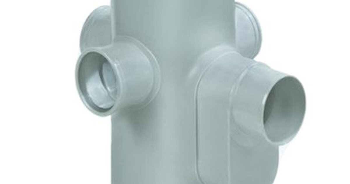 PVC Sifonput Grijs 600 mm 1x125mm + 3x110mm Ø315mm | Hilfra