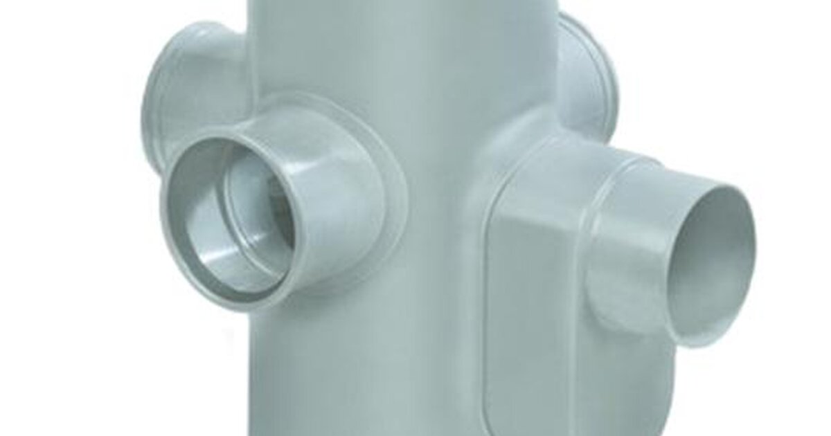 PVC Sifonput Grijs 600 mm 4x125mm Ø315mm | Hilfra