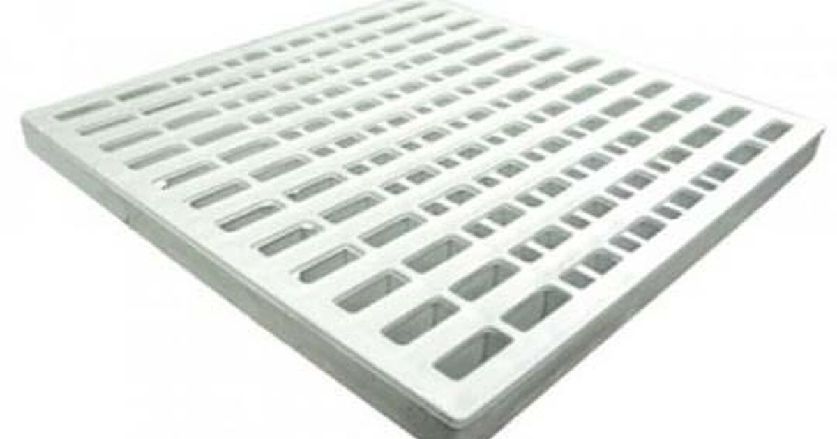 PVC Inspectieput, Universeel Lichtgrijs 400 x 400 mm Rooster | Hilfra