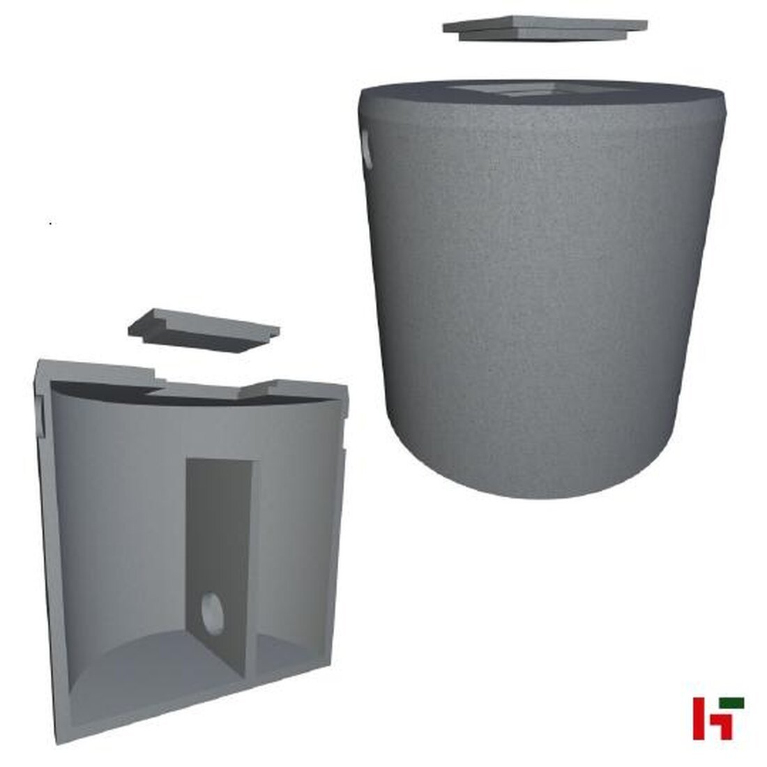 Septische put in beton 2.000 L - Ø 1500 mm - Hoogte 1500 mm | Hilfra